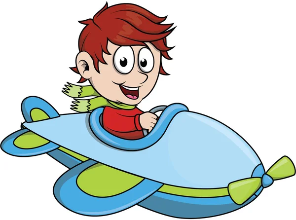 Boy driving plane and thumb up Stock Vector Image by ©indomercy2012 ...