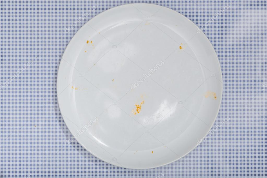 Empty Plate With Crumbs