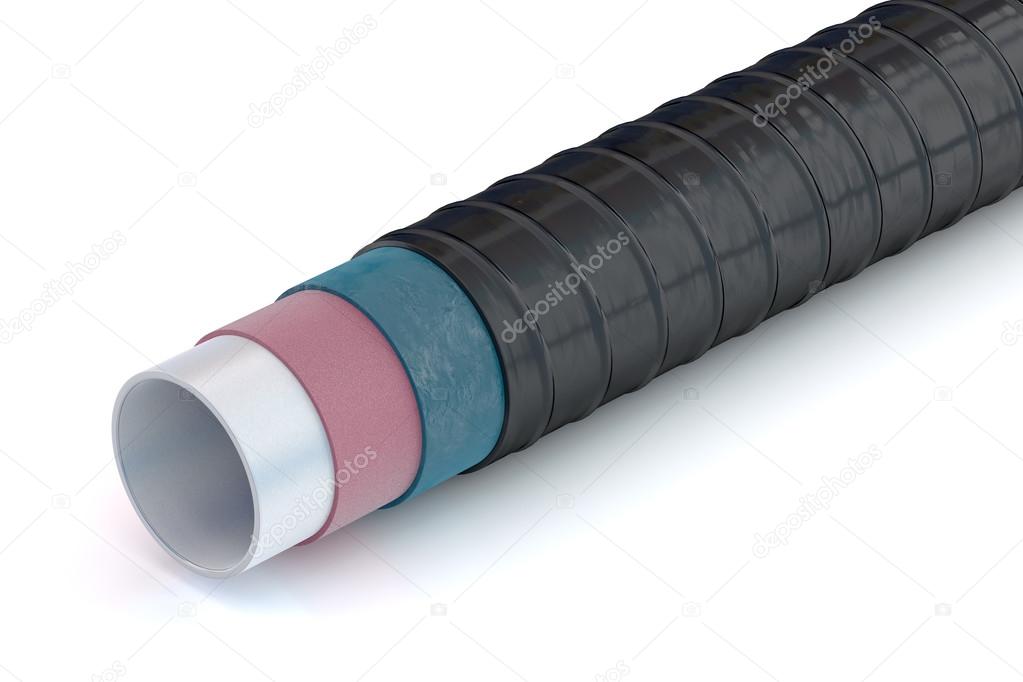 Pipe with insulation coatings — Stock Photo © Andy_Di #123417704
