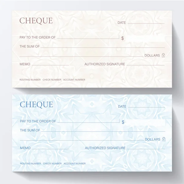 Check Cheque Cheque Book Template Guilloche Pattern Abstract Line ...