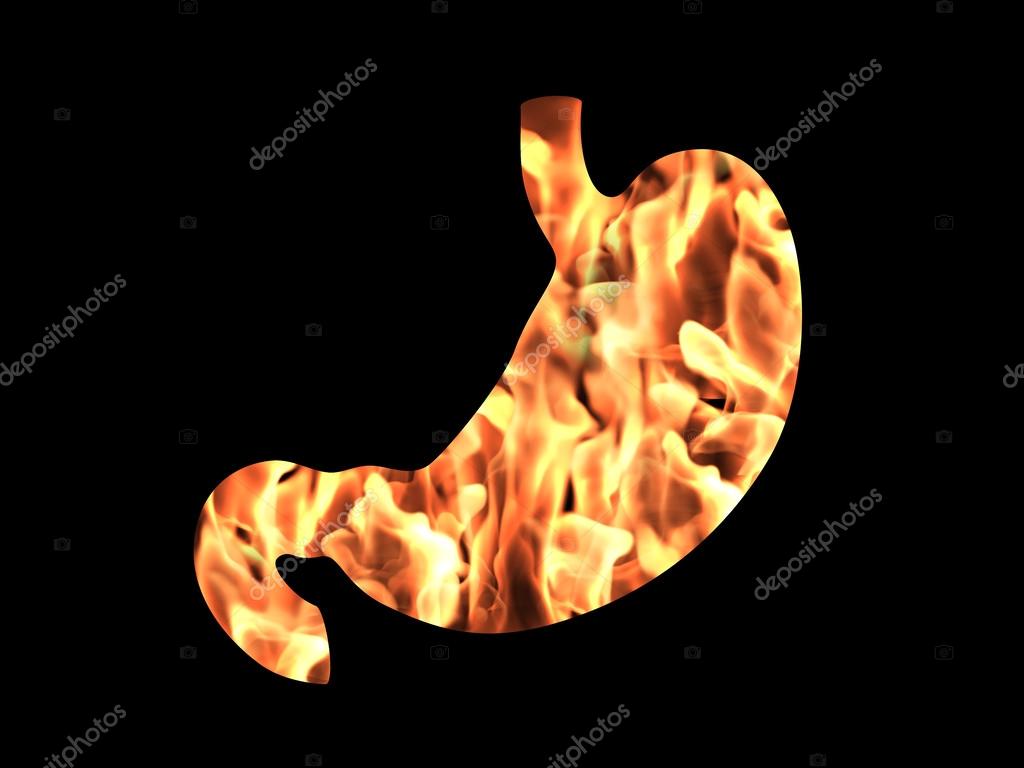 Stomach heartburn concept — Stock Photo © eranicle #63378631