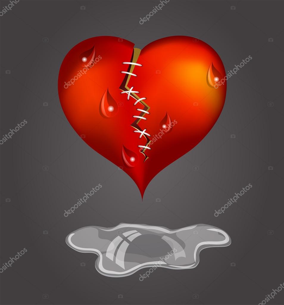 Crying heart. Stock Vector Image by ©di0ra #54539227