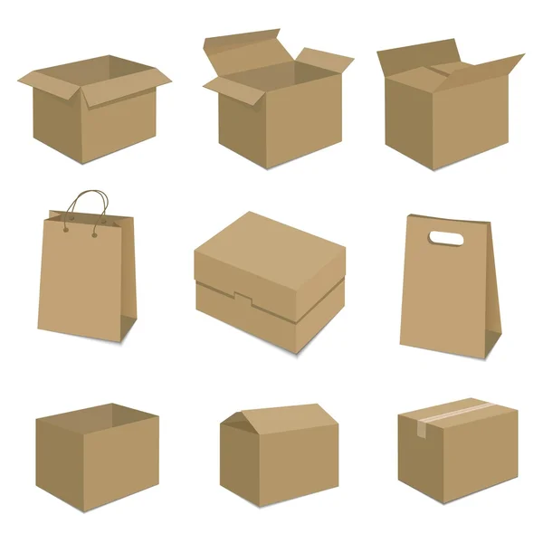 Cardboard boxes Vector Art Stock Images | Depositphotos