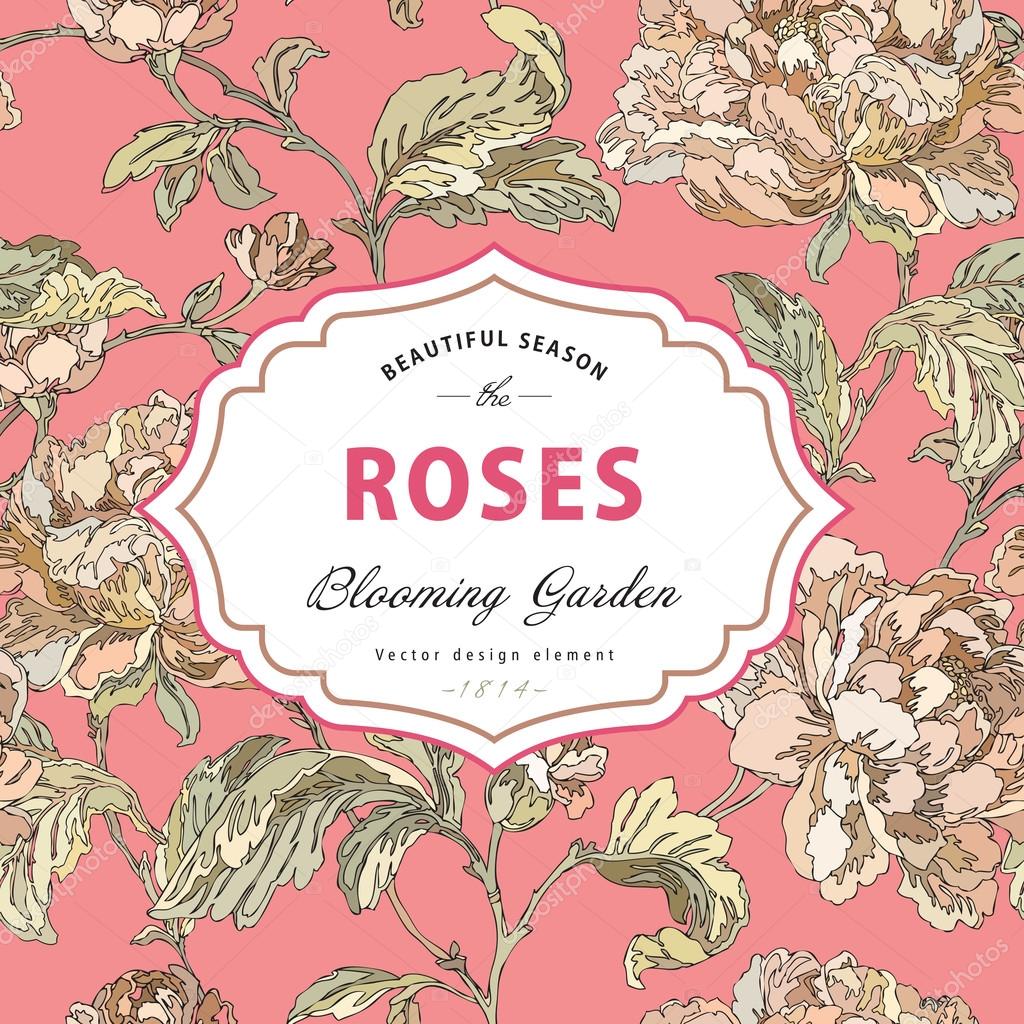 Vintage floral frame card Stock Vector Image by ©polina21 #79884656