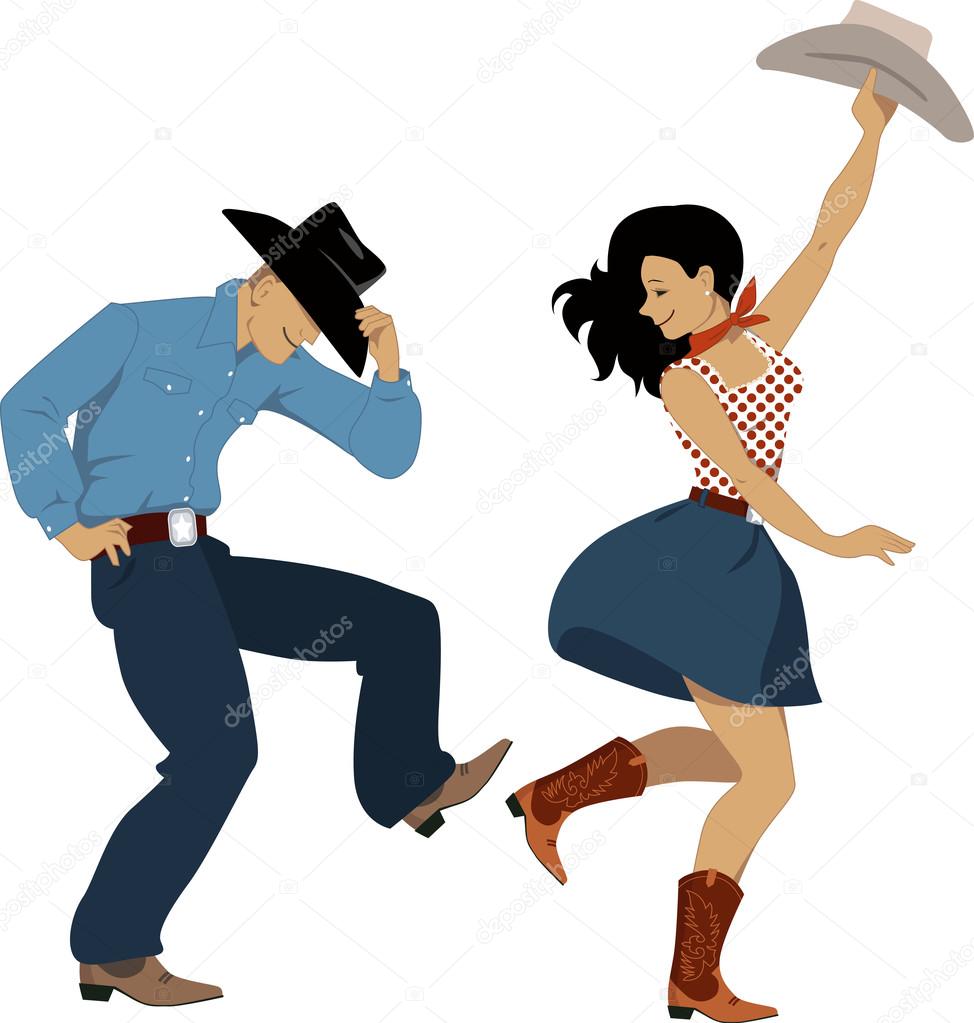 Country western dancers Stock Vector by ©Aleutie 66649269