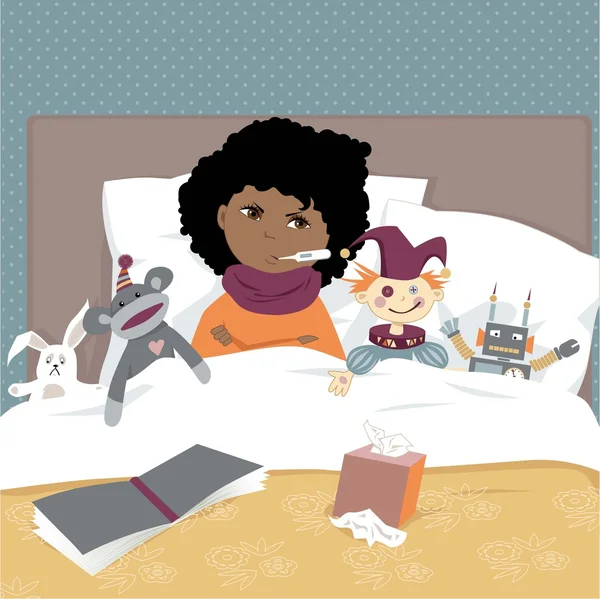 Niño gripe ilustración Vector Art Stock Images | Depositphotos