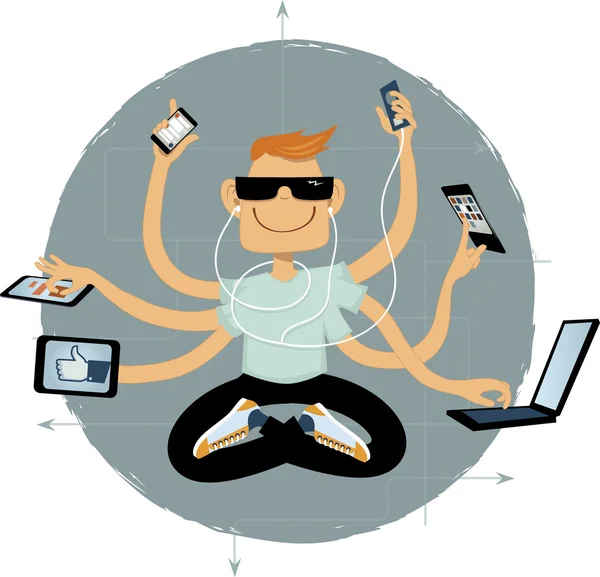 Cartoon Computer Nerd