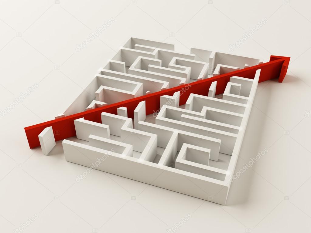 Solved Maze puzzle Stock Photo by ©eabff 54588071