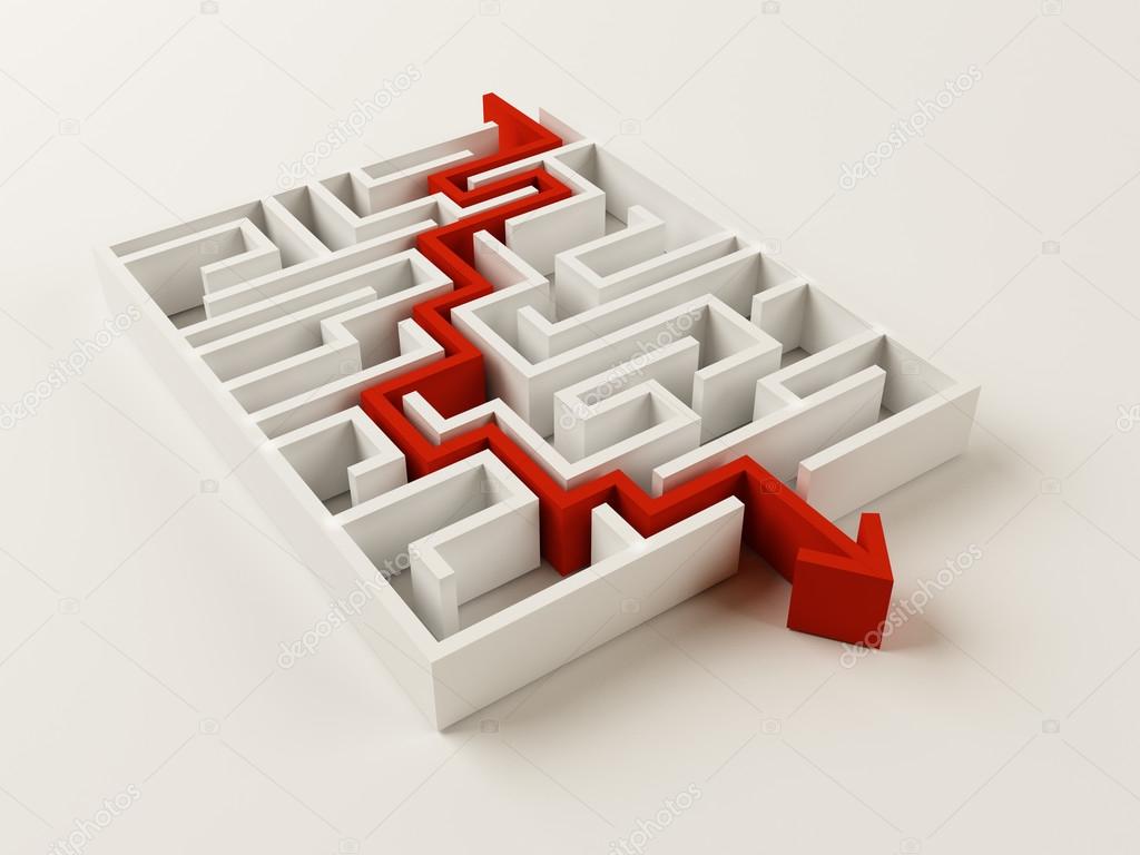Solved Maze puzzle Stock Photo by ©eabff 54588073