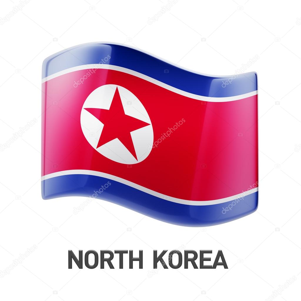 North Korea Flag Icon Stock Illustration by ©eabff #54658765