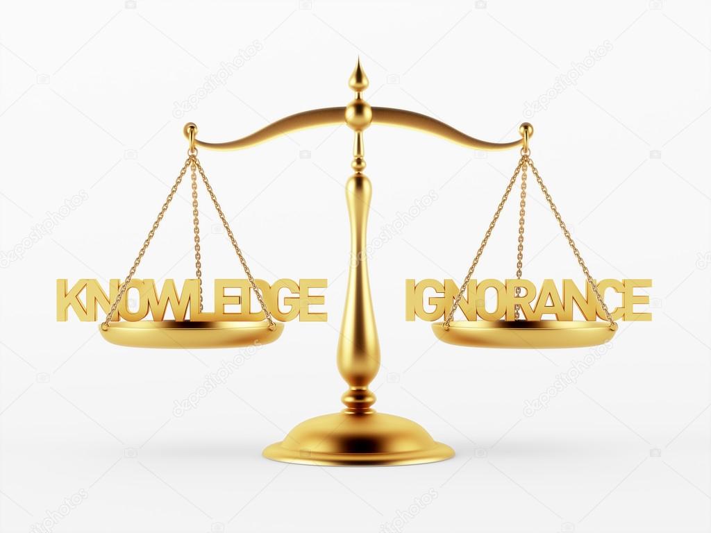 Knowledge and Ignorance Justice Scale Concept Stock Photo by ©eabff ...