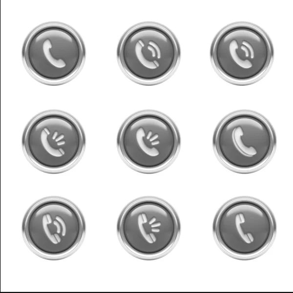 Grey phone icon vector Stock Photos, Royalty Free Grey phone icon ...