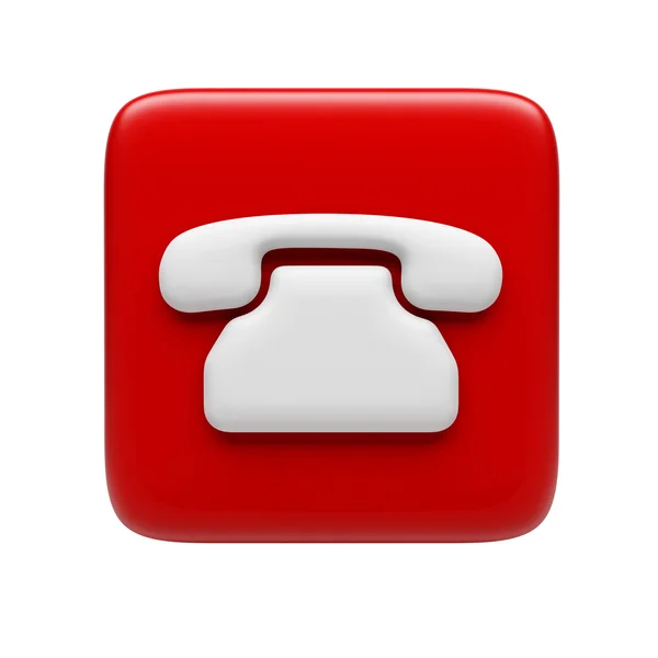 Phone icon red, isolated on white background Stock Photo by ©zeffss ...