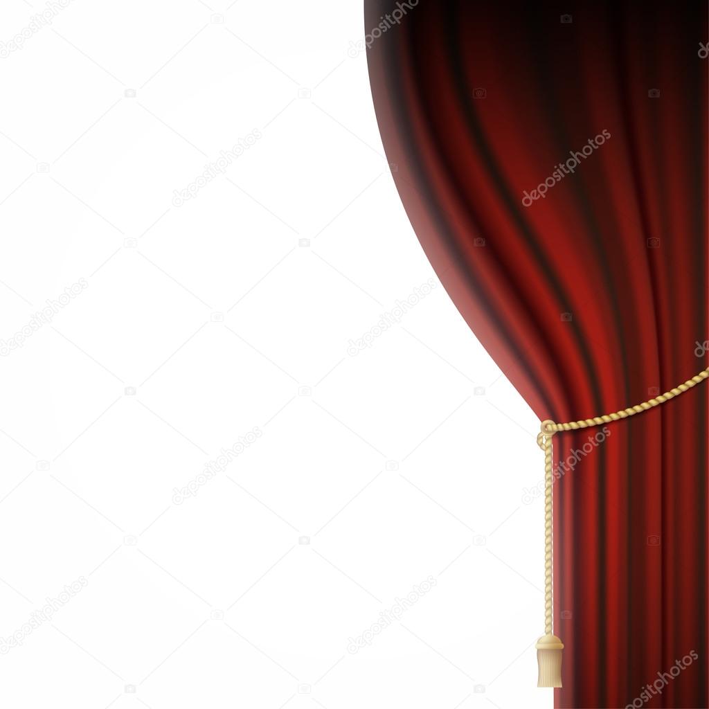 Red Velvet Curtain Vector