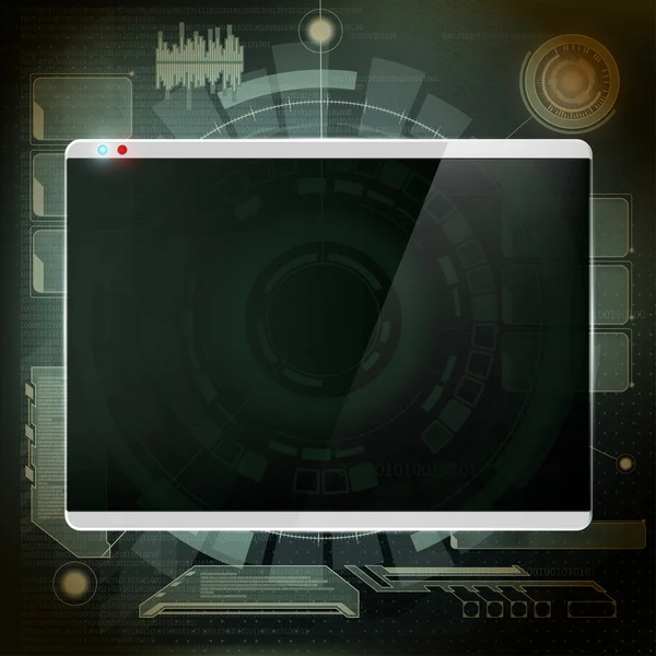 Futuristic glass transparent display — Stock Vector © vantuz #140009228