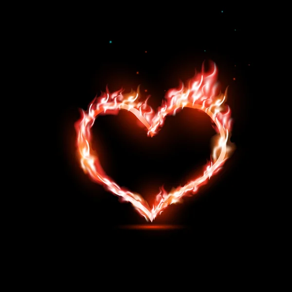 Burning Heart Stock Vector Image by ©vectomart #10488951