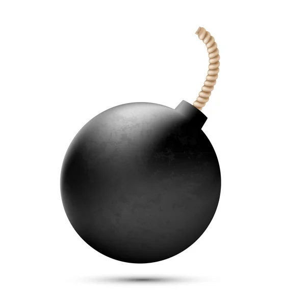 Round metal bomb with a burning fuse. — Stock Vector © vantuz #144393823