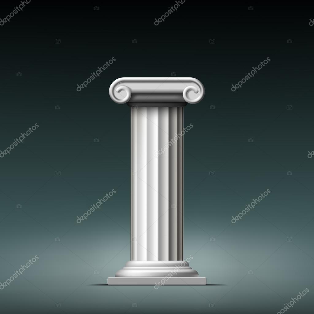 Antique white column. Stock Vector Image by ©vantuz #69512549