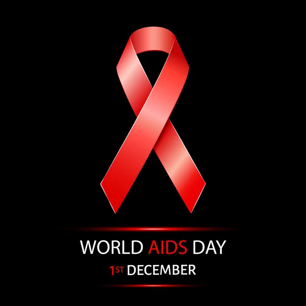 World Aids Day background with red ribbon of aids awareness. Stock Vector Image by ©MarySan ...