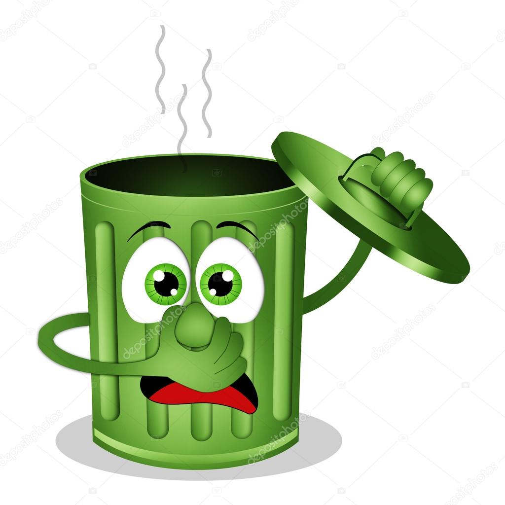 Funny stinky garbage bin — Stock Photo © sognolucido #55723305