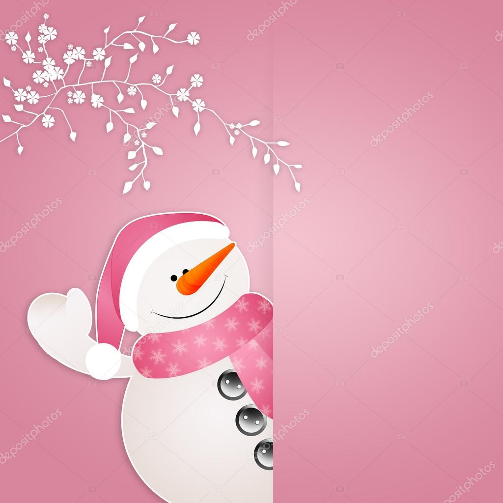Pink Snowman