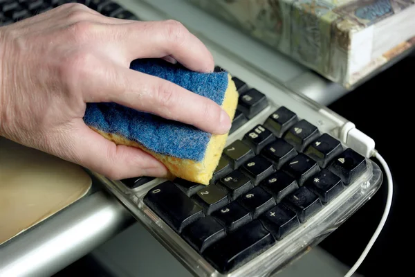 Cleaning Computer Keyboard - Stock Image - Everypixel