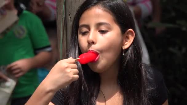 Young Girl Eating Popsicle — Stock Video © dtiberio #91402254