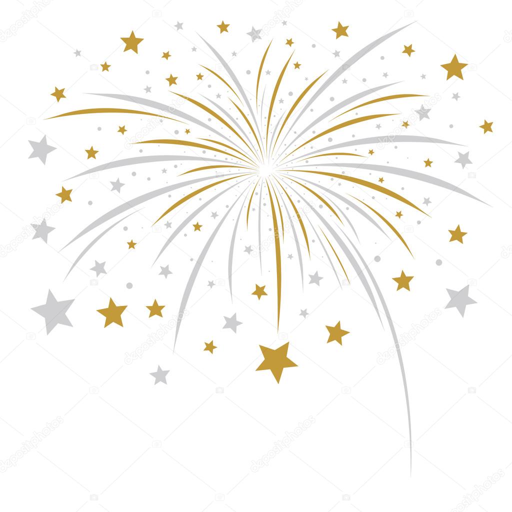 Firework design on white background — Stock Vector © Myimagine #58589017