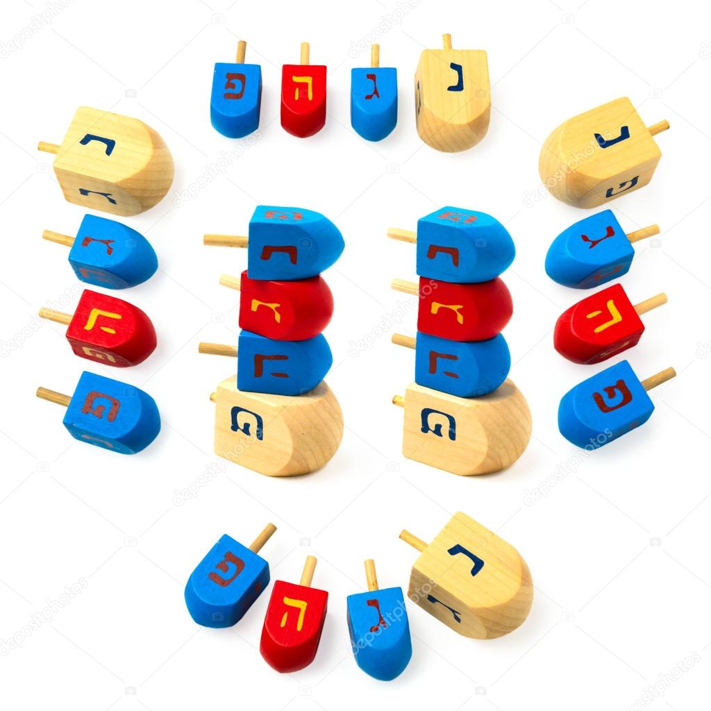 Hanukkah wooden dreidel spinning top Stock Photo by ©maglara 55296087