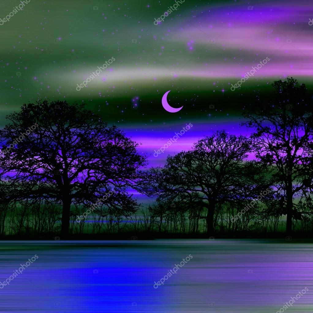 Beautiful night landscape — Stock Photo © jeneva86 #110096890