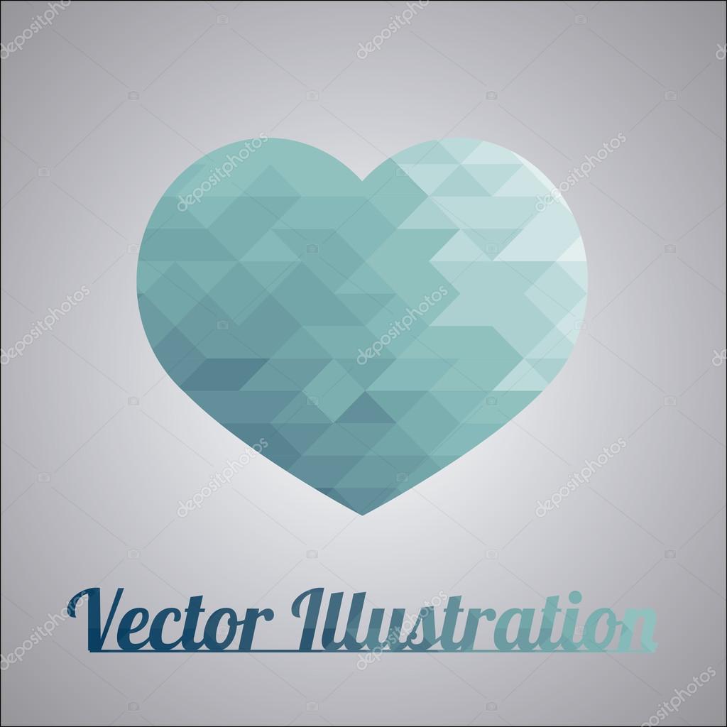 Blue heart over gradient background Stock Vector Image by ©paularigo ...