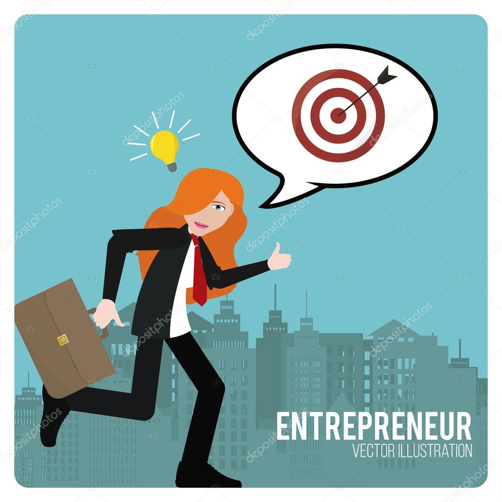 Entrepreneur illustration over color background Stock Vector by ...