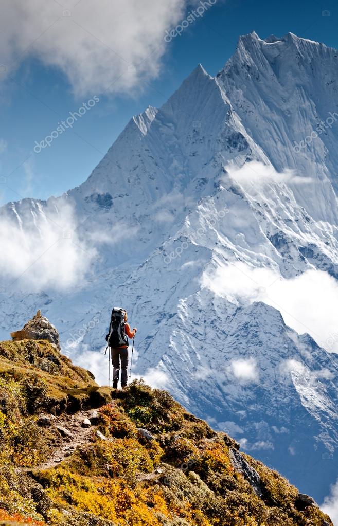 Hiking in Himalaya mountains — Stock Photo © MyGoodImages #86076438