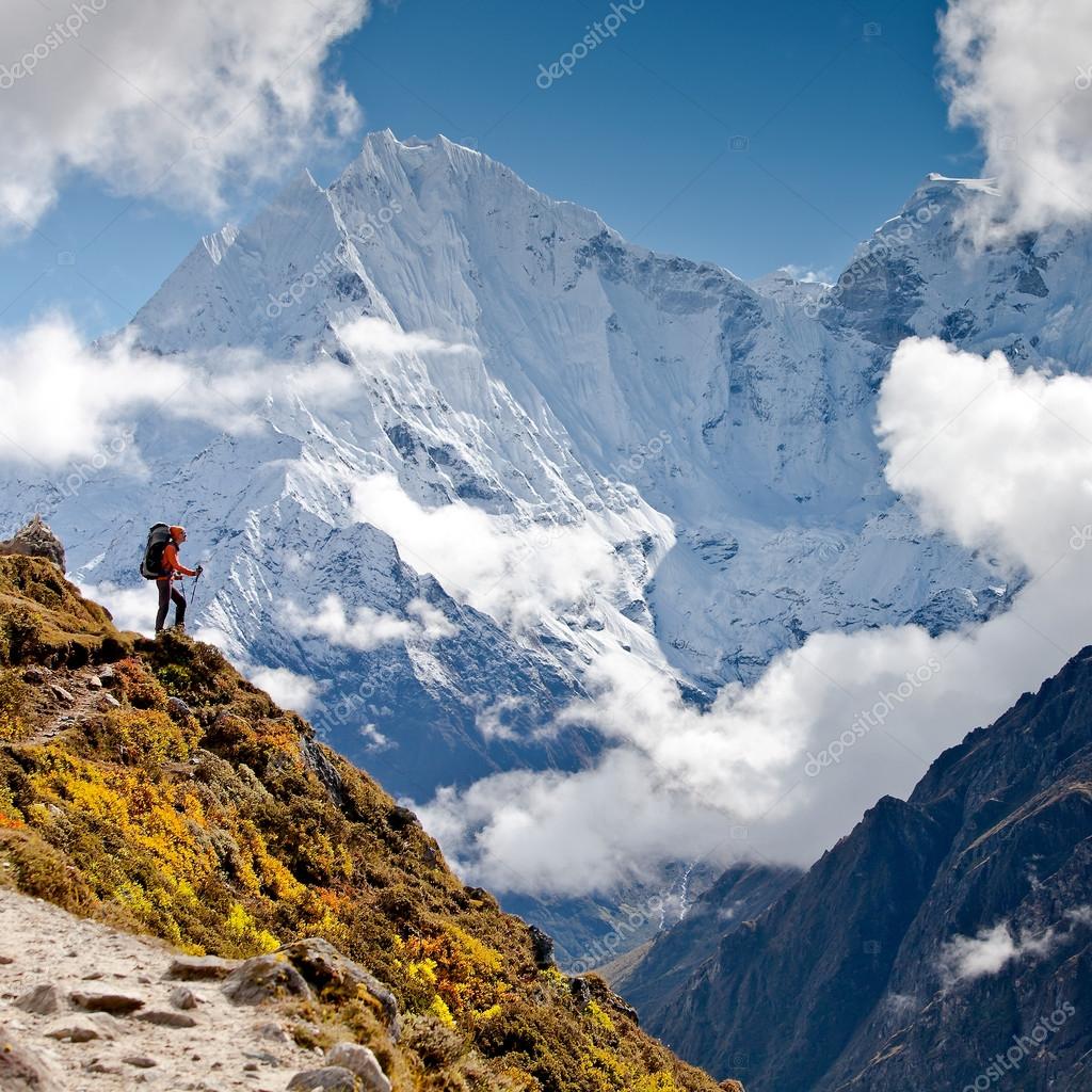 Hiking in Himalaya mountains Stock Photo by ©MyGoodImages 91410236