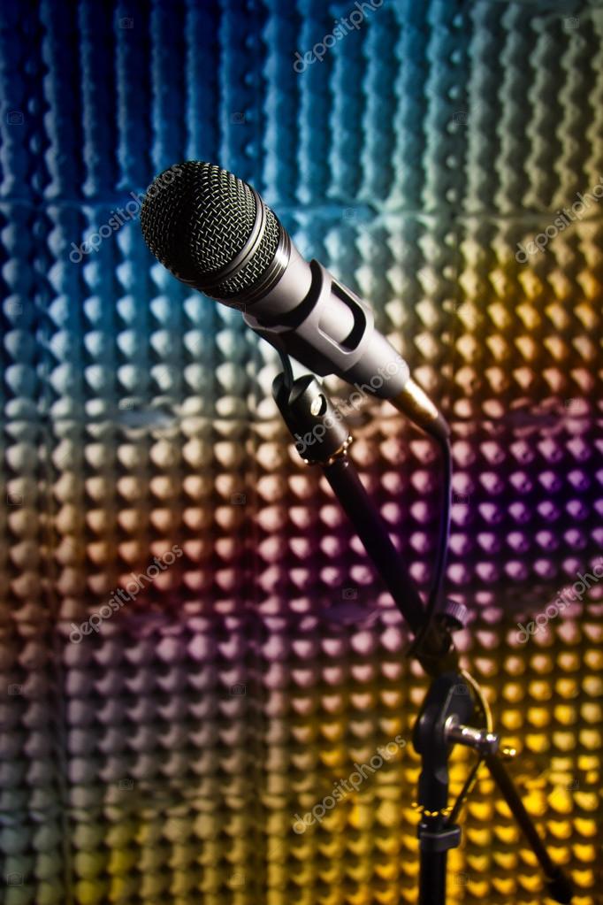 Modern microphone in the recording studio — Stock Photo © Veremeev ...