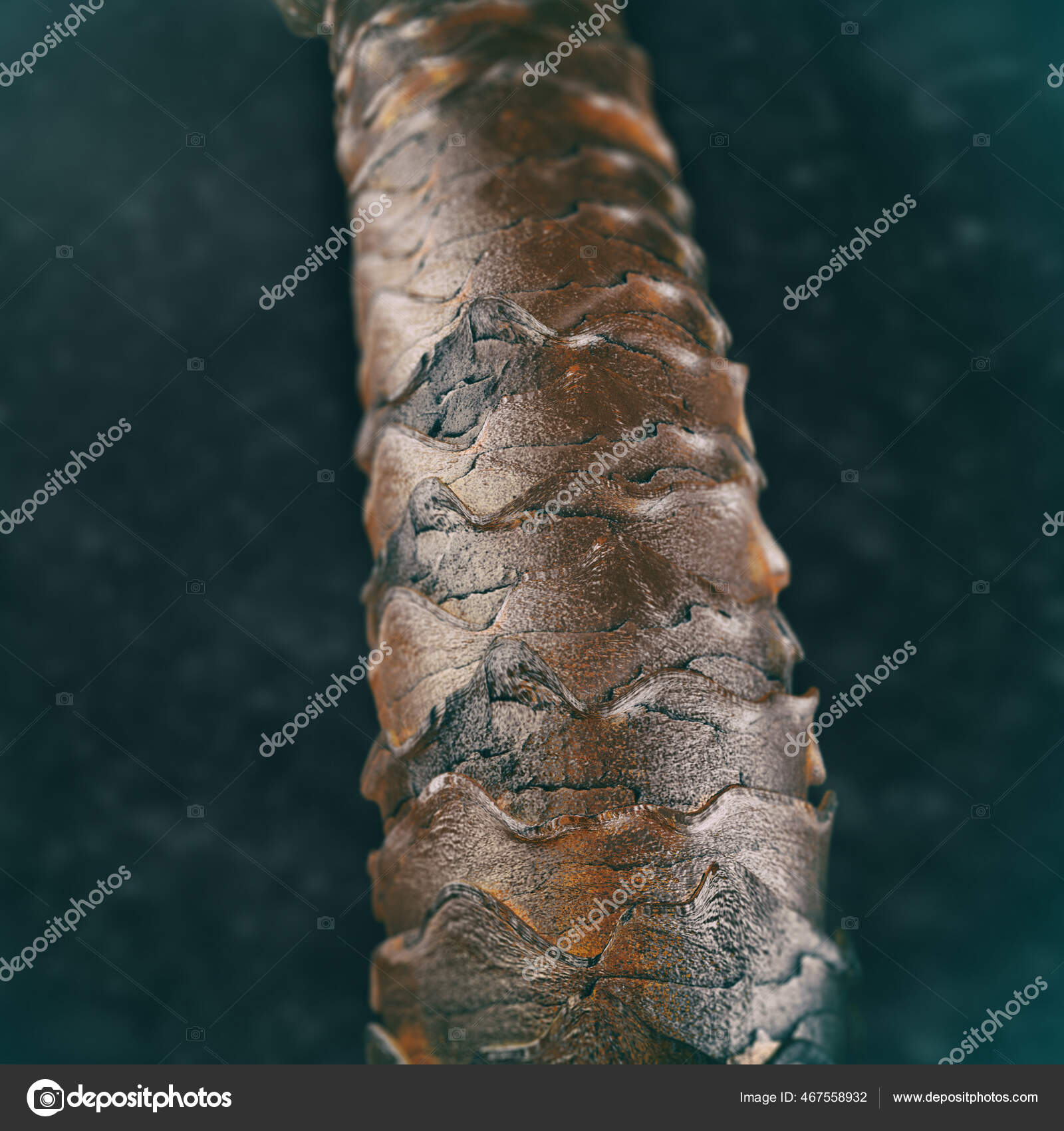 Human Hair Microscope Illustration Showing Structure Healthy Human Hair ...