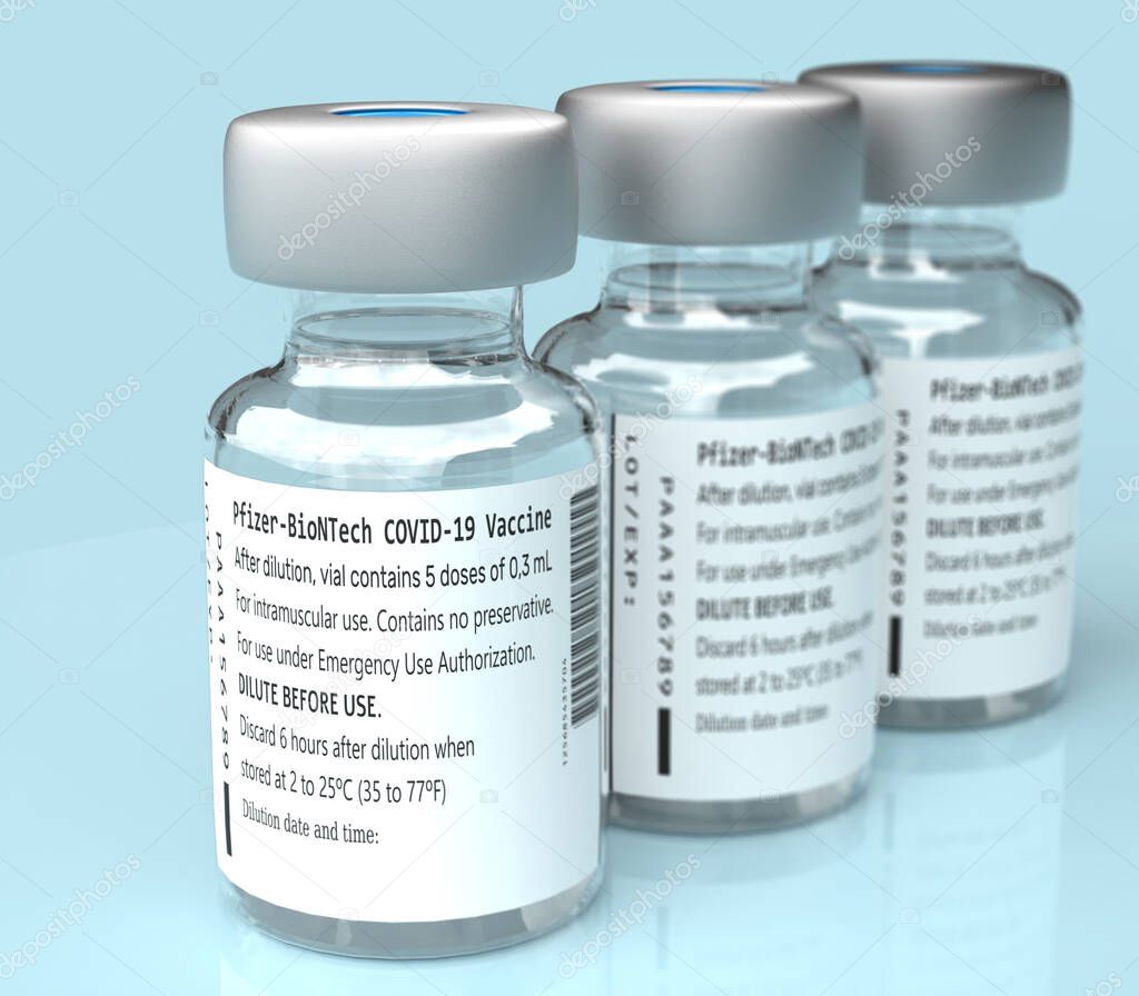 ALEMANIA - 30 de abril de 2021 La vacuna Covid desarrollada conjuntamente por Pfizer y BioNTech ...