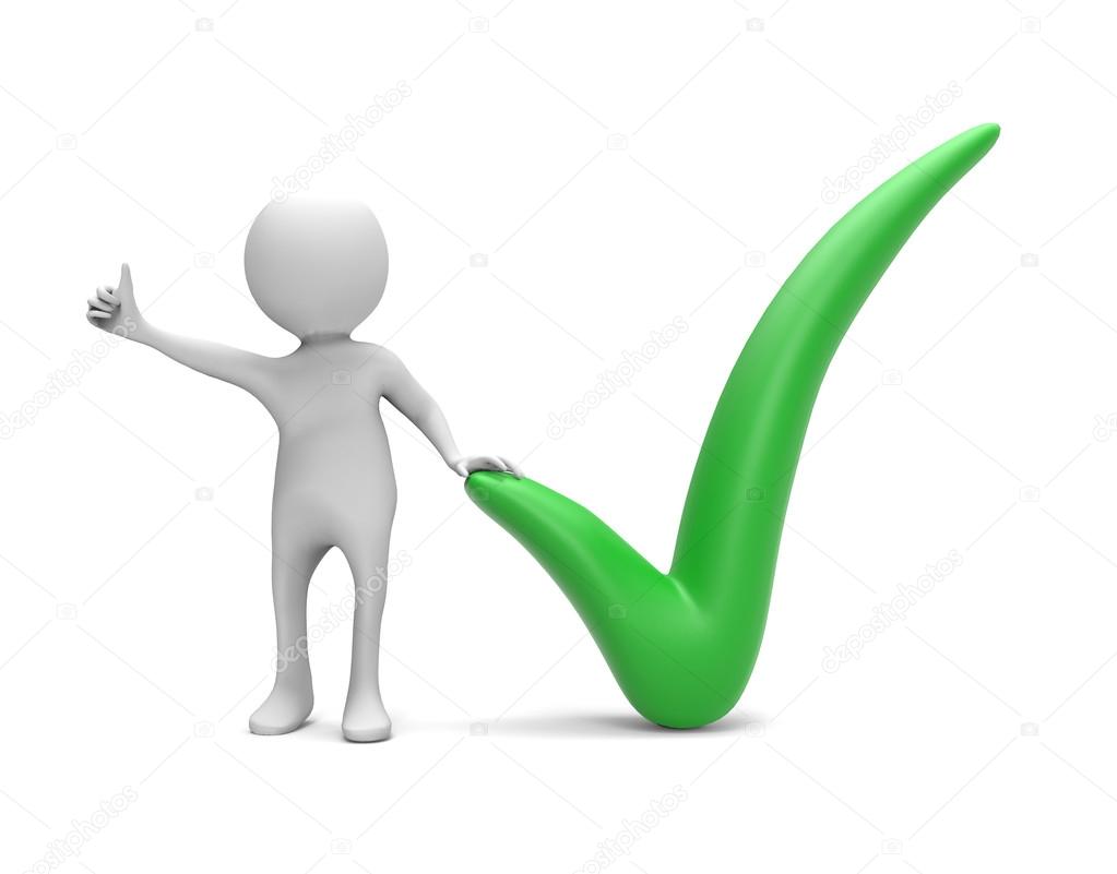 3d small people checkmark — Stock Photo © Giovanni_Cancemi #57738855