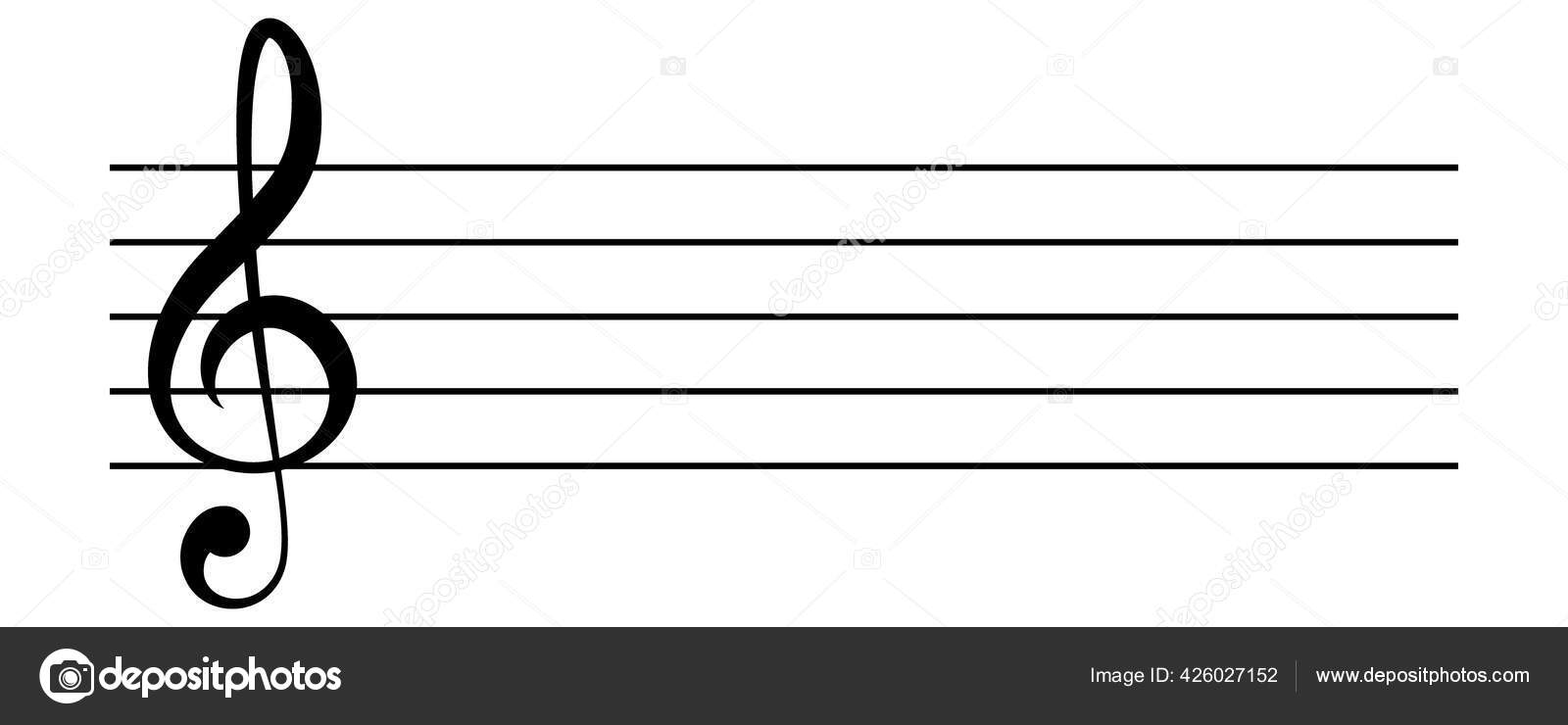 Blank Wavy Music Staff