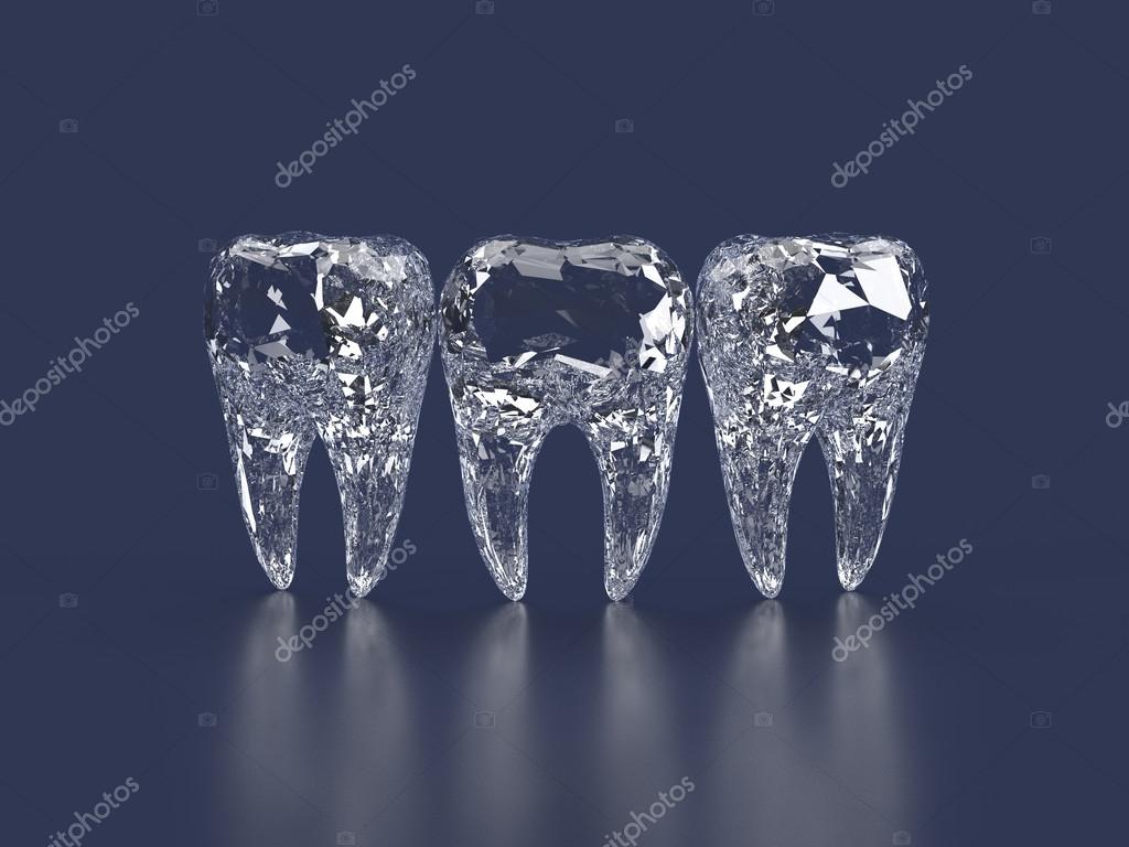 3d diamond teeth — Stock Photo © Art3d #111303186