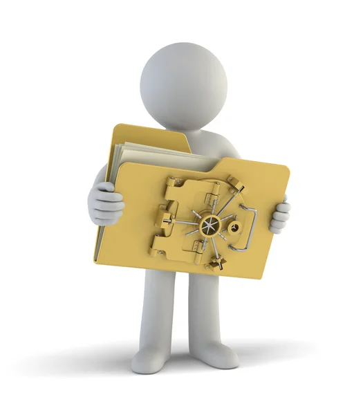 3d small people - looking data protection Stock Photo by ©Art3d 136372718