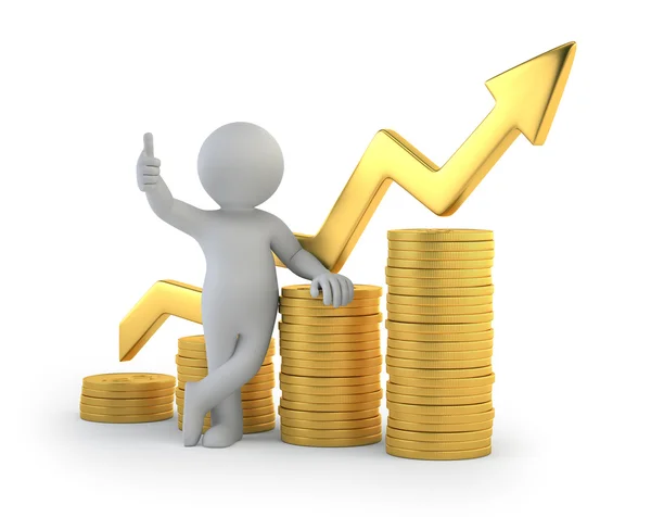 3d small people - male Lupe shares — Stock Photo © Art3d #41500749