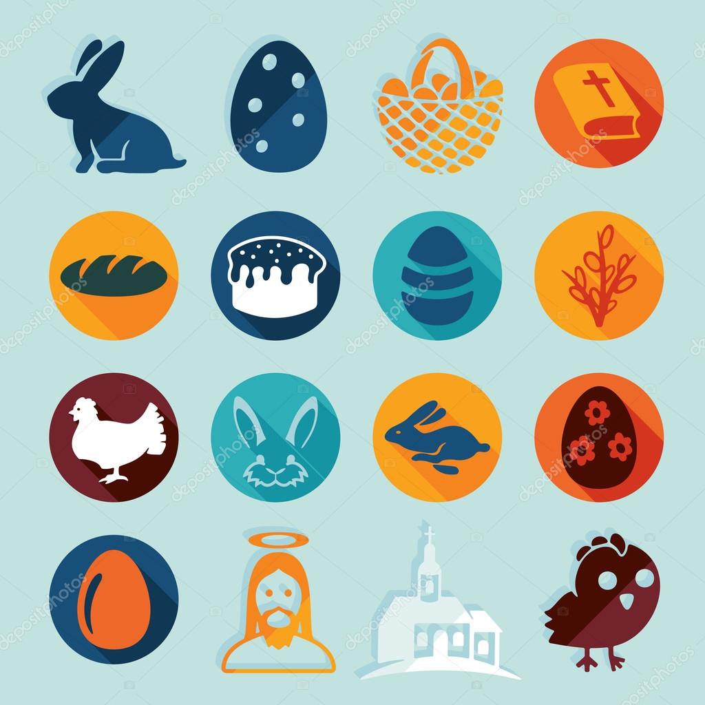 Set of easter icons Stock Vector Image by ©Palau83 #101091614