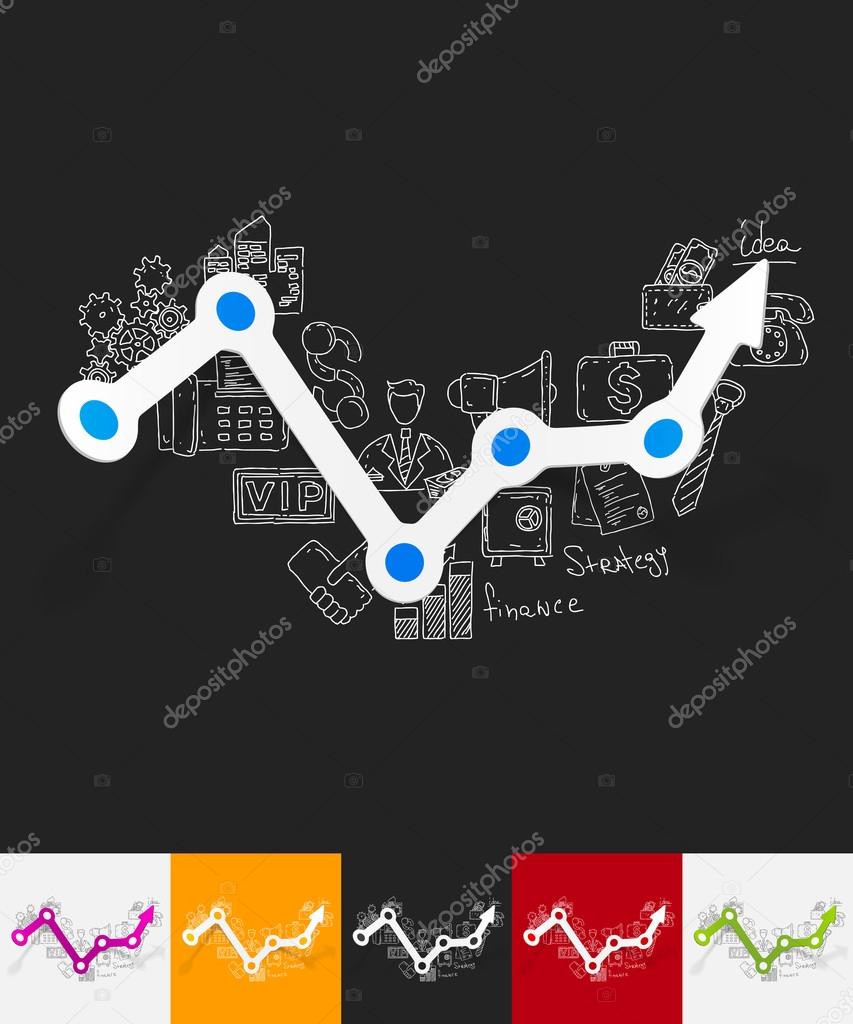 Charts paper stickers Stock Vector Image by ©Palau83 #101095226