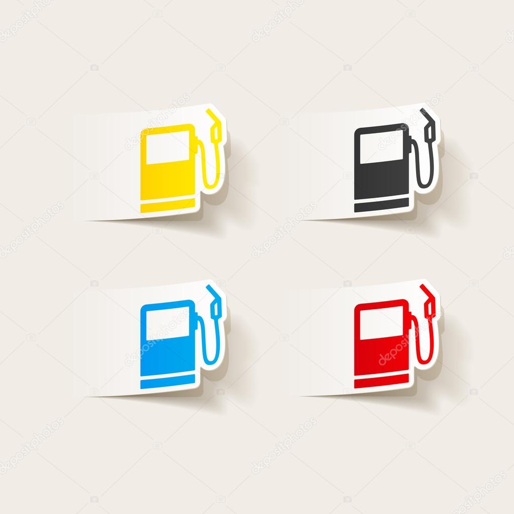 Colorful gas stations labels Stock Vector by ©Palau83 101098174