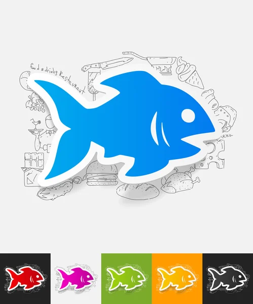 Fish paper stickers Stock Vector by ©Palau83 96156048