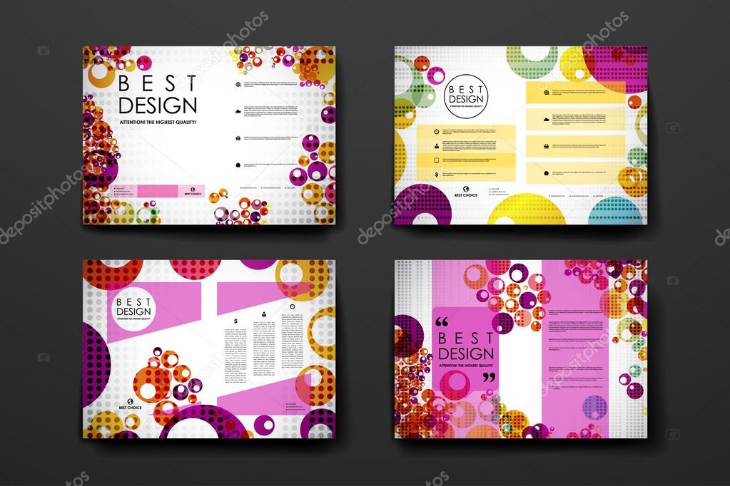 Set de folleto, plantillas de dise o de p ster 2024