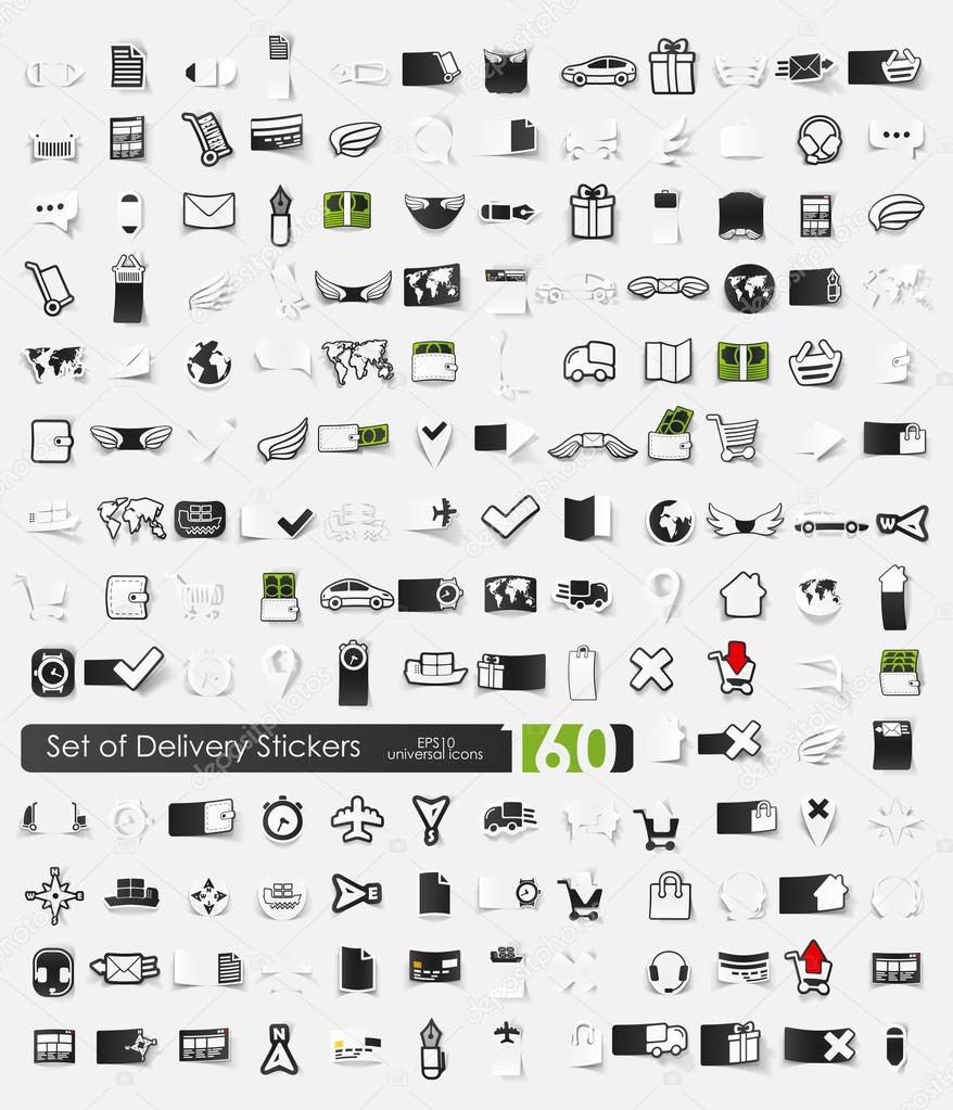 Set of delivery stickers Stock Vector Image by ©Palau83 #106043744
