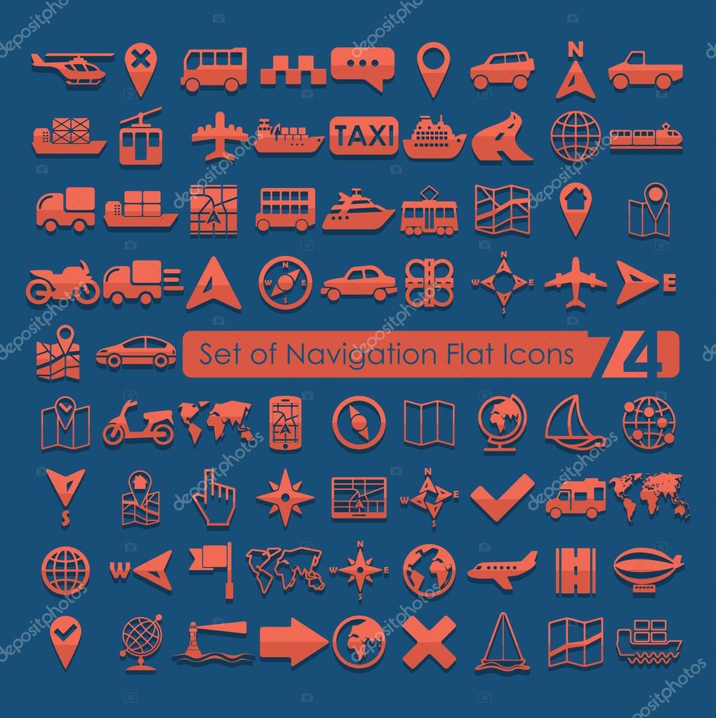 Set of navigation icons Stock Vector Image by ©Palau83 #106045782