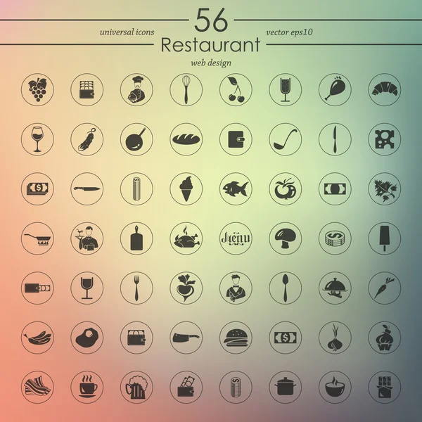 Set of restaurant simple icons Stock Vector by ©Palau83 157555206